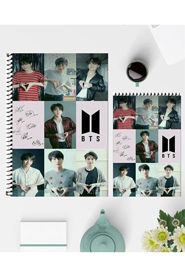 feroxby Bts A5 Notebook 21 x 15 cm and Notepad 14 x 10 cm Special ...