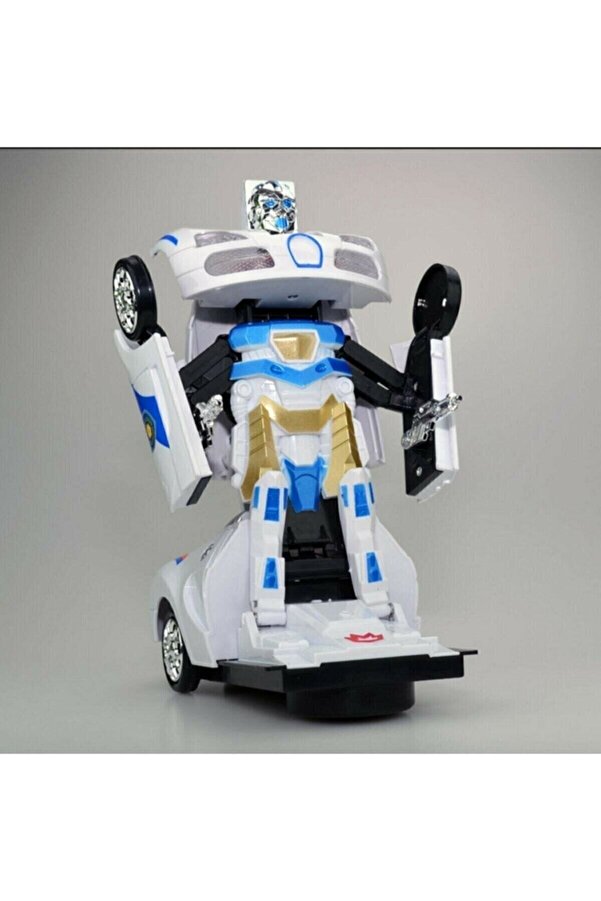 EVİMON Transformers-Police Car That Transforms into a Robot with Light ...