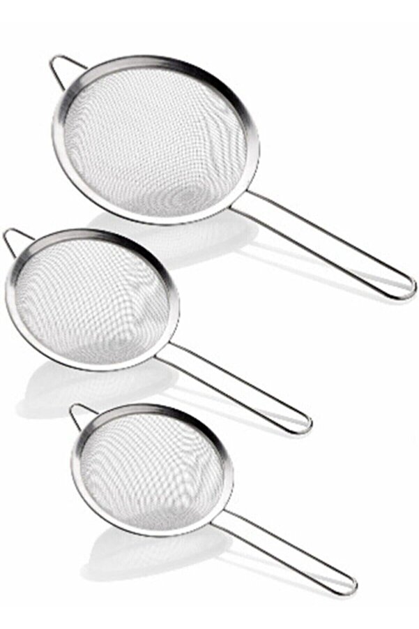 MİMOZA PARK 3-Piece Stainless Wire Strainer, Brass Strainer, Steel ...