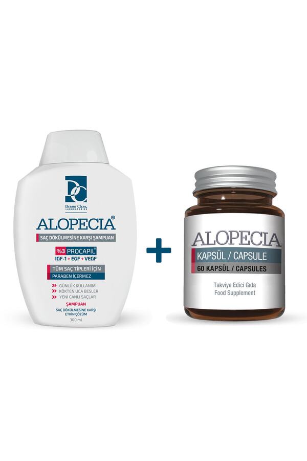 Alopecia Alopecia Hair Loss Shampoo and 60 Capsules Set with Procapil ...
