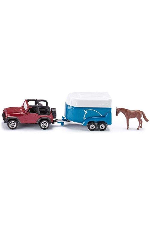Siku Metal Model Vehicle N:1651 Jeep With Horse Trailer Model - Trendyol