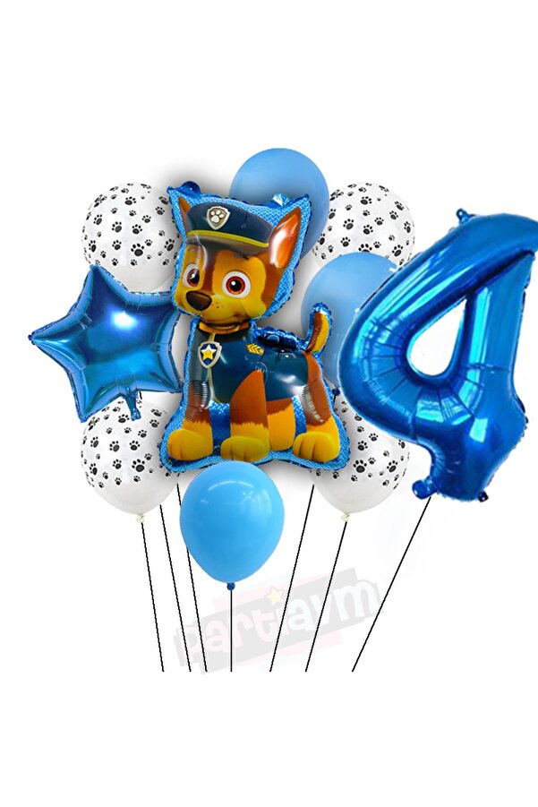 PARTİAVM Paw Patrol Characters Claw Gang with Blue Balloon - Figures ...