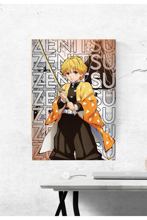 gifttime Kimetsu No Yaiba Zenitsu Agatsuma Poster - Frameless Design ...