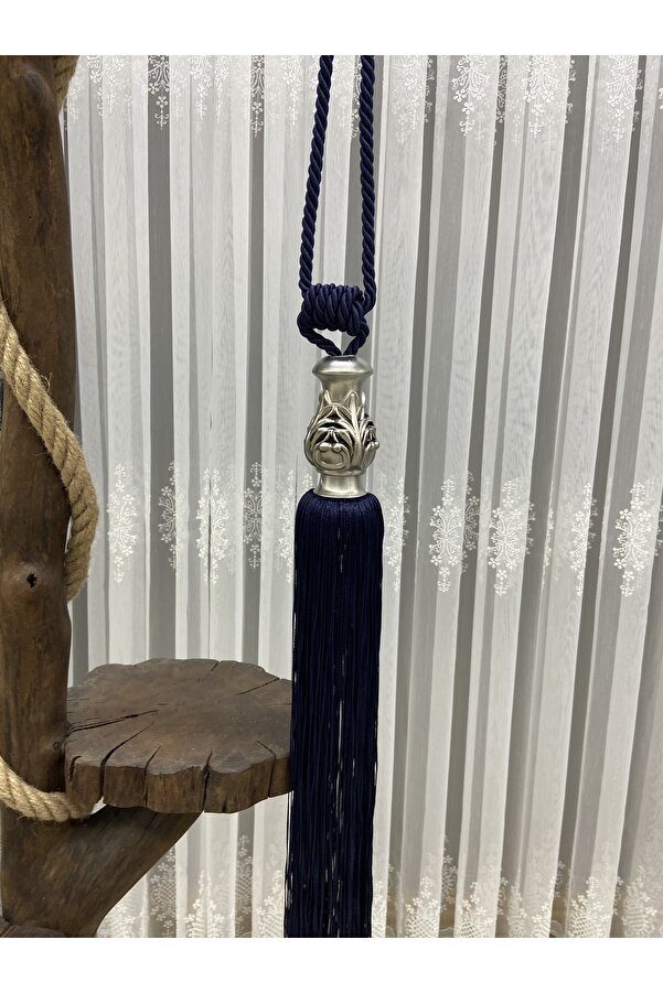 Akcan Navy Blue Color Silver Tulip Long Braçol - Trendyol