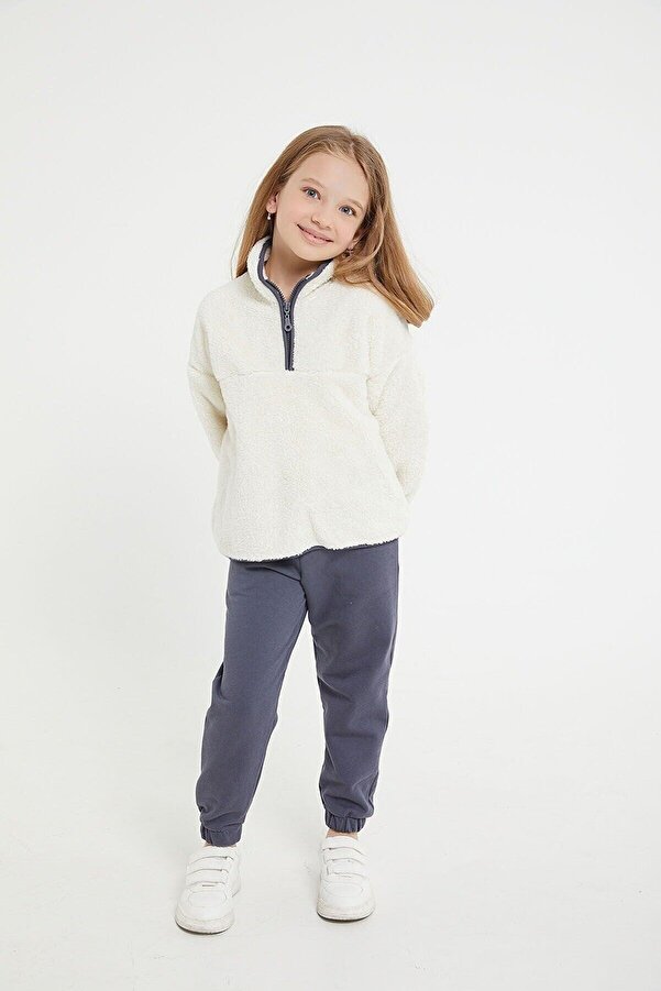 Rolypoly Girls' Tracksuit Set with Collar Zipper - Trendyol