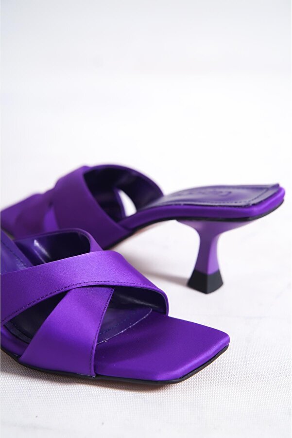 Capone Outfitters Capone Blunt orr keresztpántos homokóra sarkú szatén ...