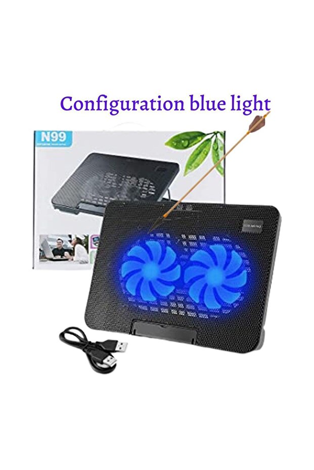 ECOYOM N99 Notebook Cooler 2 Fanlı Laptop Soğutucu Mavi Led Işıklı ...