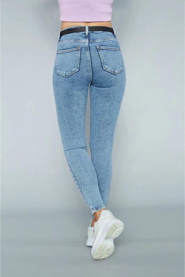 SANTA BELLA Nantes Blue Snow High Waist Skinny Leg Super Skinny Jeans ...