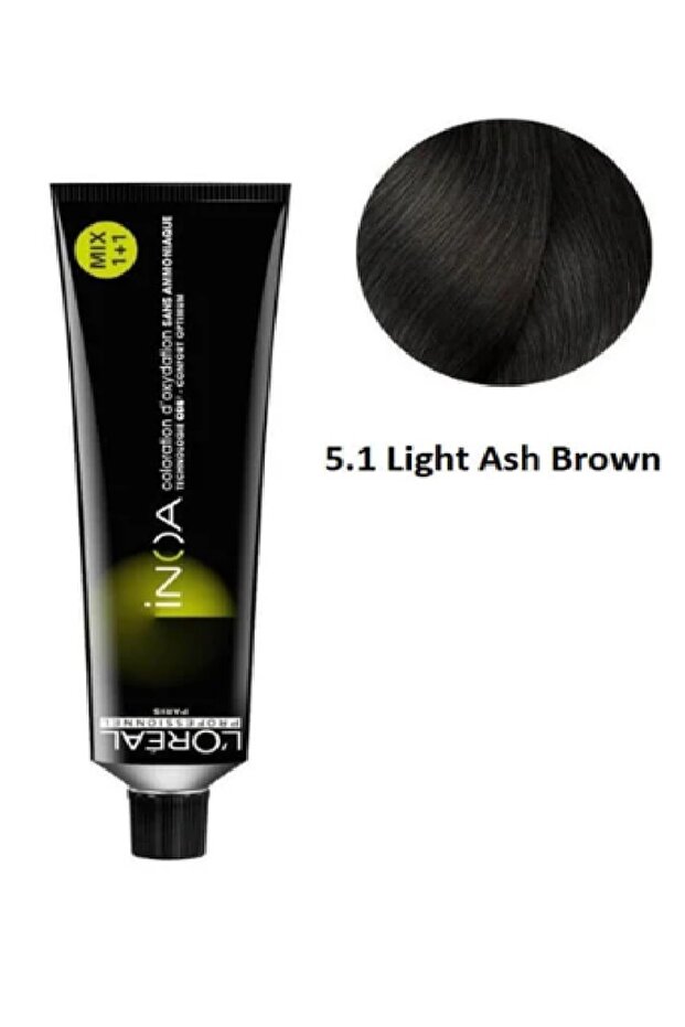 İNOA Inoa Oxidant-Free Glycerin Hair Dye 5.1 Light Ash Brown 60 gr ...