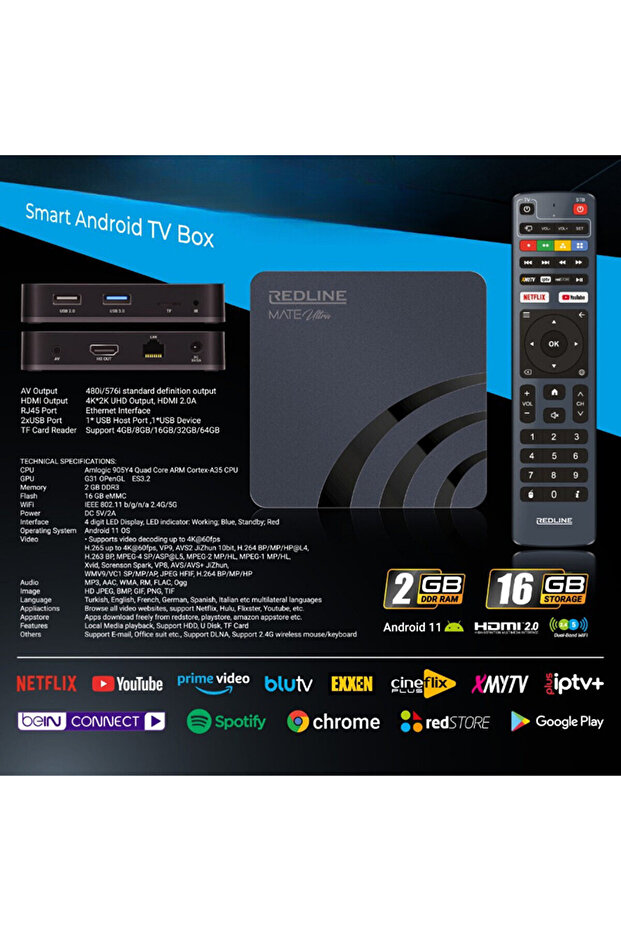 NASIR ELEKTRONIK Mate Ultra Android Box 11 Ram 2/16 GB - Fiyatı, Yorumları