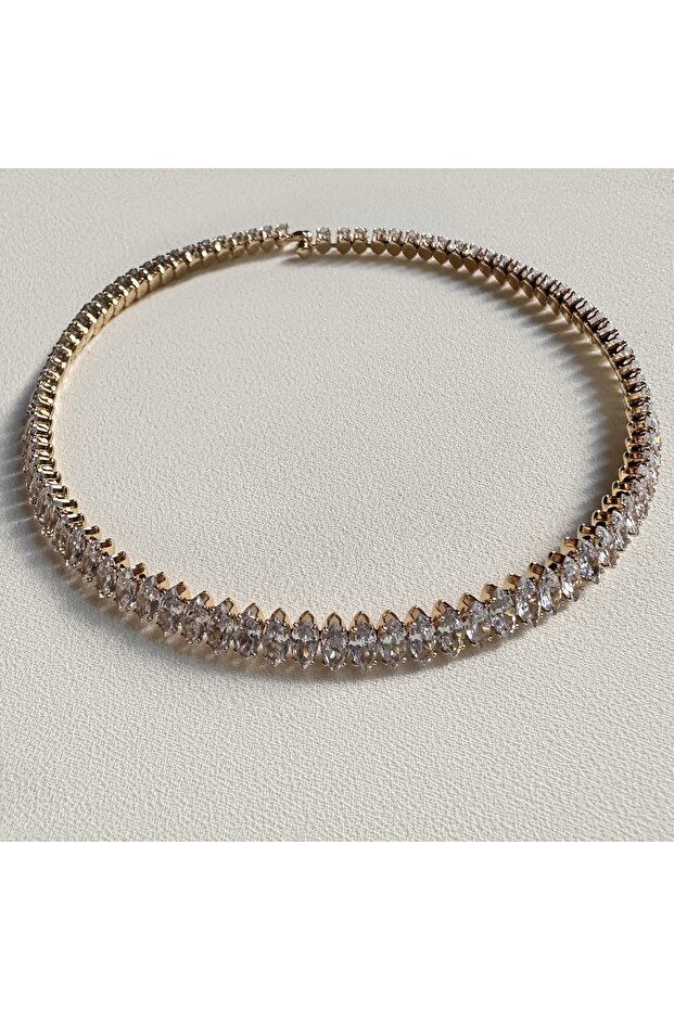 Okko Store Kesme Taşlı Ring Choker Kolye - Fiyatı, Yorumları