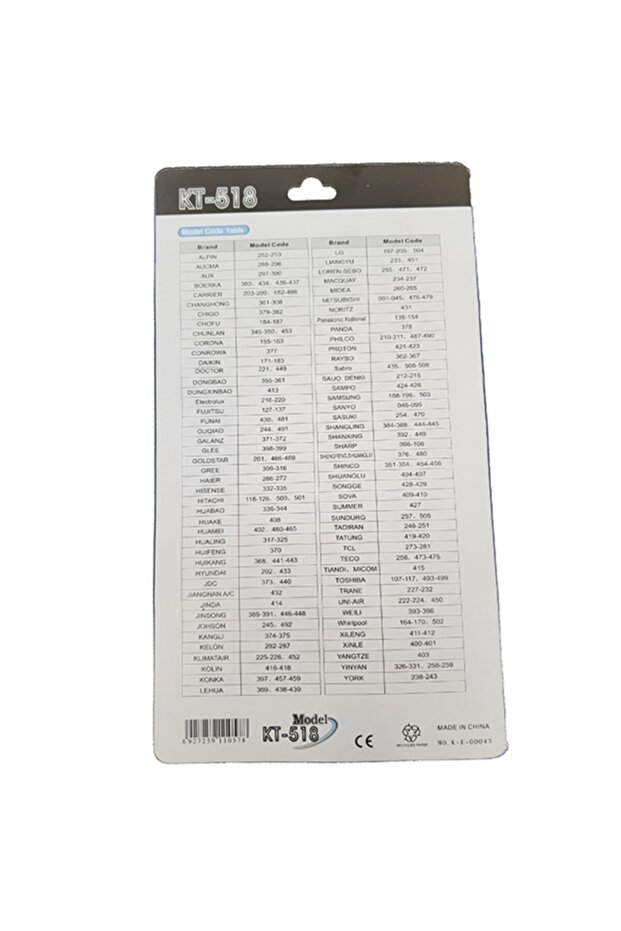 Universal Unıversal Remote Kt-518 Akıllı Klima Kumandası - Fiyatı ...