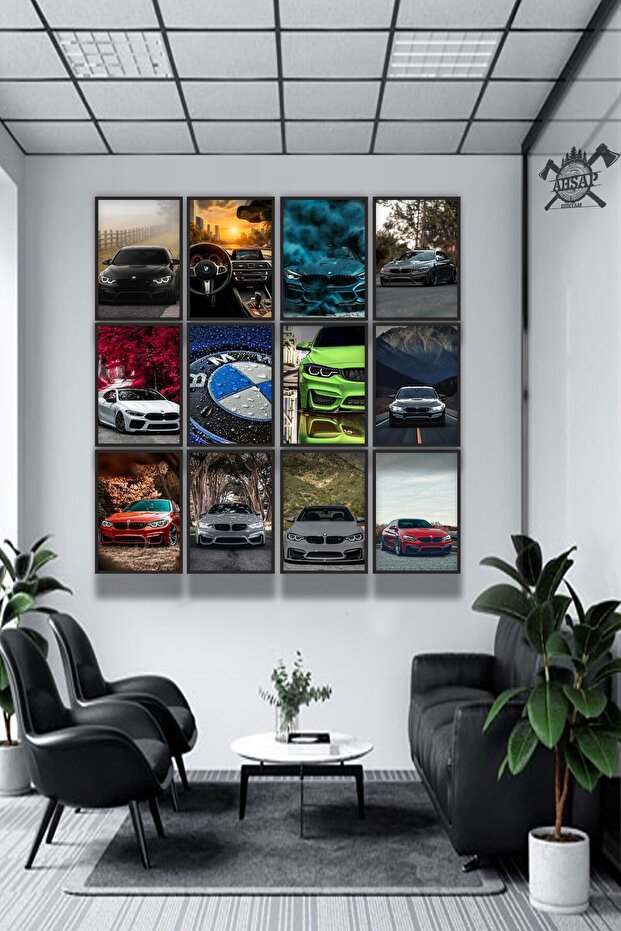 ahşap dünyam 12 parça BMW Resimleri Çerçeve Görünümlü Mdf tablo Duvar ...