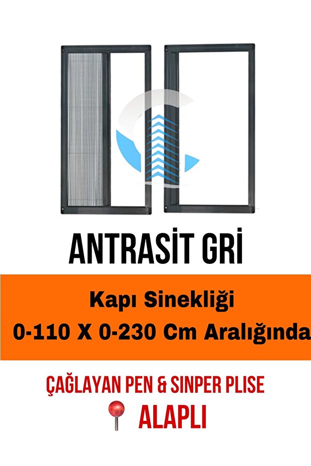ÇAĞLAYAN İNŞAAT Pileli Plise Sürgülü Akordiyon Katlanır Kapı Sinekliği ...
