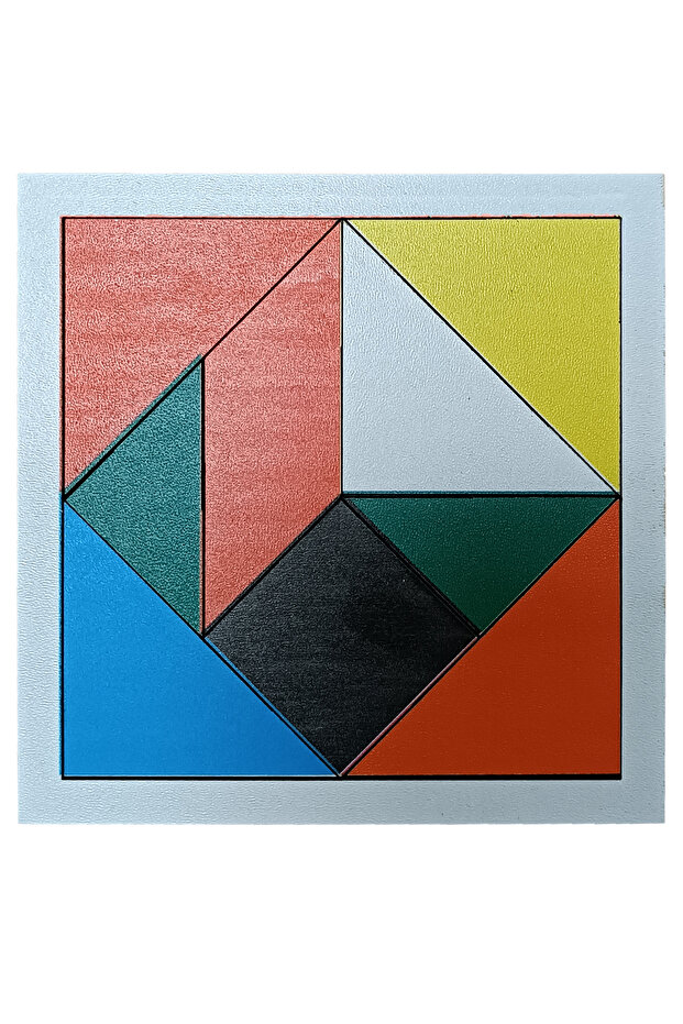 Genel Markalar Ahşap Tangram 9 Parça Eğitici Puzzle Yapboz Oyuncak ...