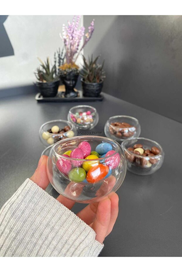 MESAPA 6-Piece Double-Walled Mini Sauce Bowl, Turkish Delight Bowl ...