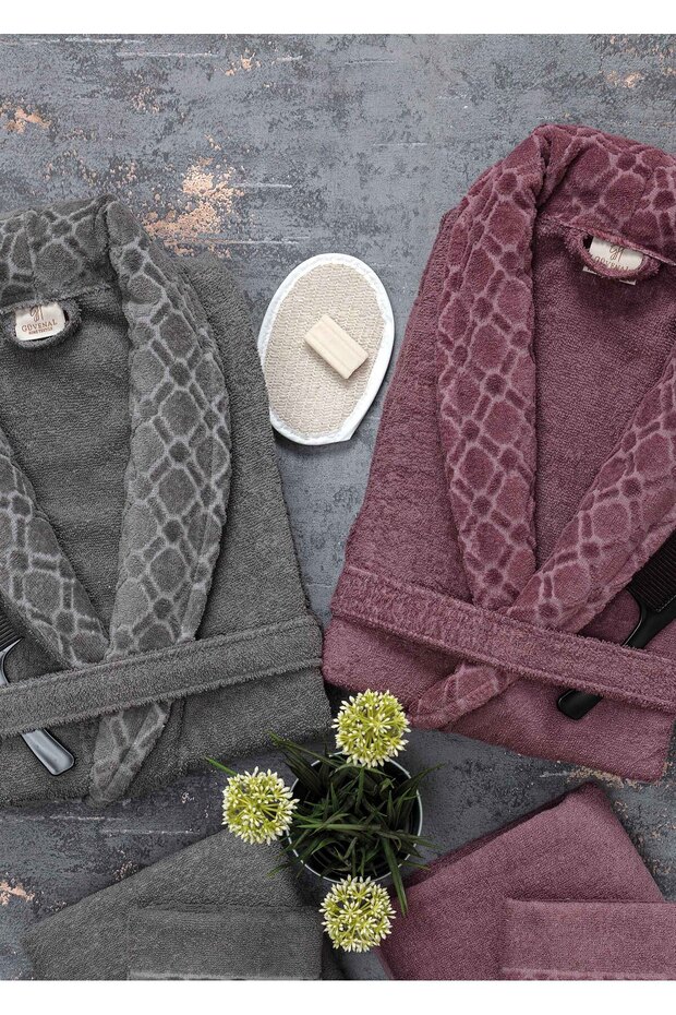 Güvenal Set halate de baie jacquard cutie de 12 piese Hayal| Halat de ...