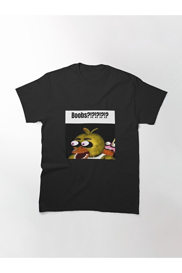 ZOKAWEAR Fnaf Chica Boobs Meme Design Printed Pattern T-shirt- Trendyol