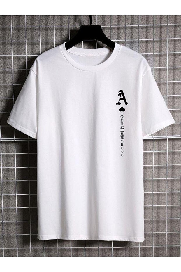 İmpavido impavido oversize round neck printed T-shirt printed- Trendyol