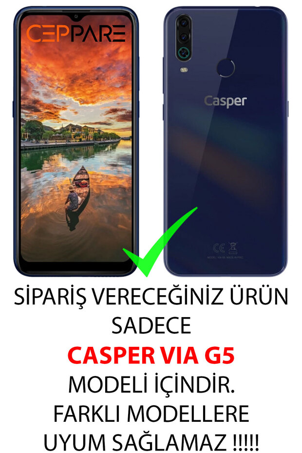 CASPER Via G5 Uyumlu Kılıf Desen Baskılı Silikon Üç Hilal Tuğra Tasarım ...