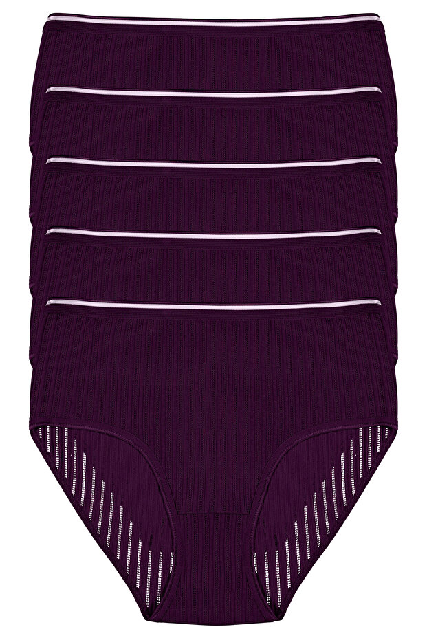 Humaone 5 قطع 100% قطن سلسلة مخيط تنفس باتو اللباس الداخلي البرقوق ...