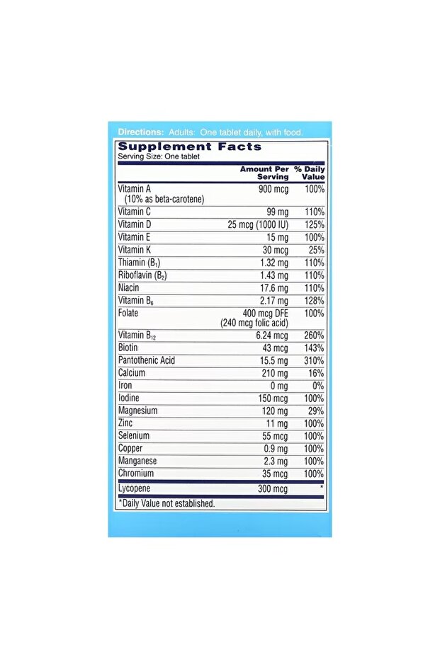 Bayer One A Day Men's Complete Multivitamin 100 Tablets - Fiyatı, Yorumları