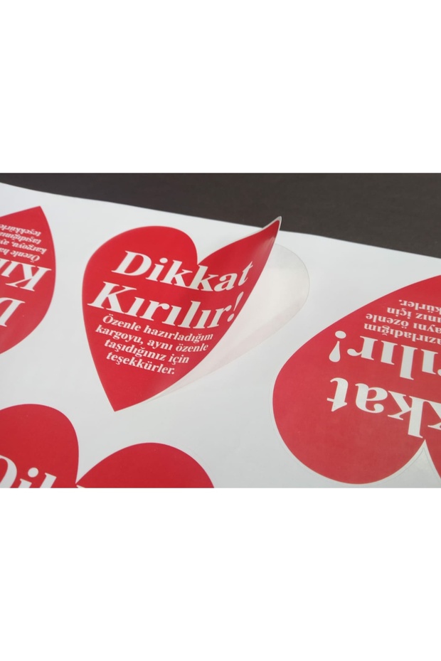 DEFTERSAN Dikkat kırılır kargo etiketi 24 adet sticer kalpli - Fiyatı ...