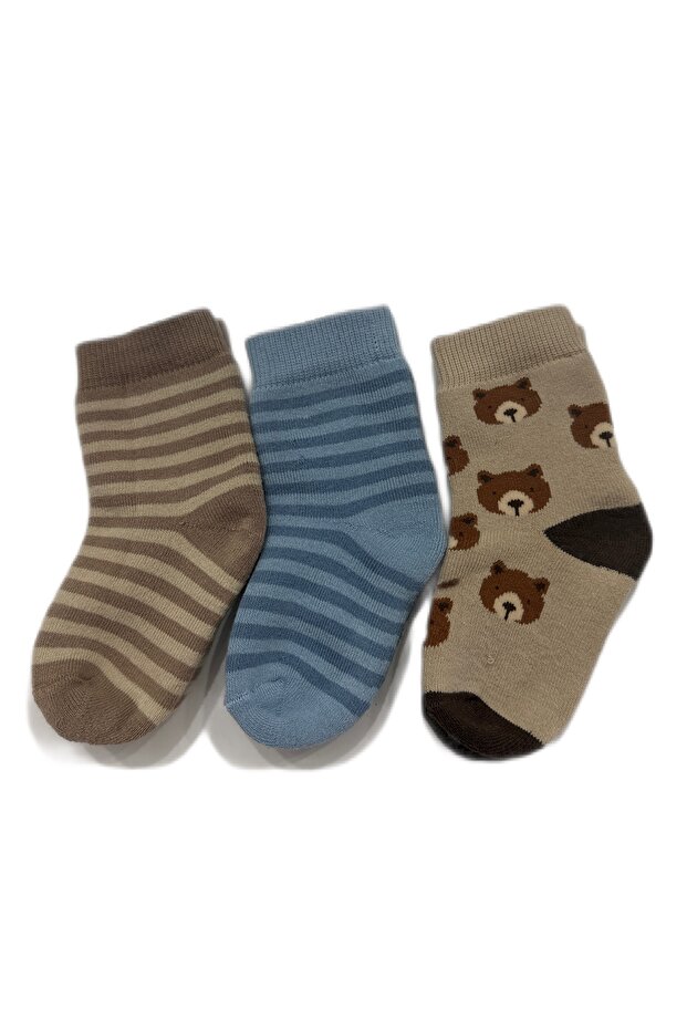 MOON WALKER 3'lü erkek çocuk desenli havlu kumaş çorabı - Fiyatı, Yorumları