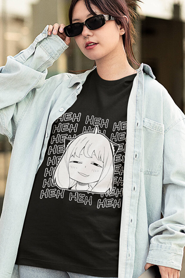 POPULUS Anya Heh Heh Anime t Shirt- Trendyol