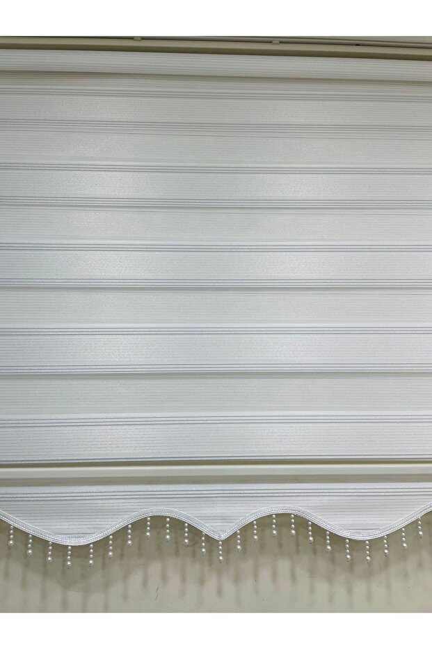 yağmur zebra Beyaz Sim Detaylı Boncuklu Zebra Stor Perde - Fiyatı ...