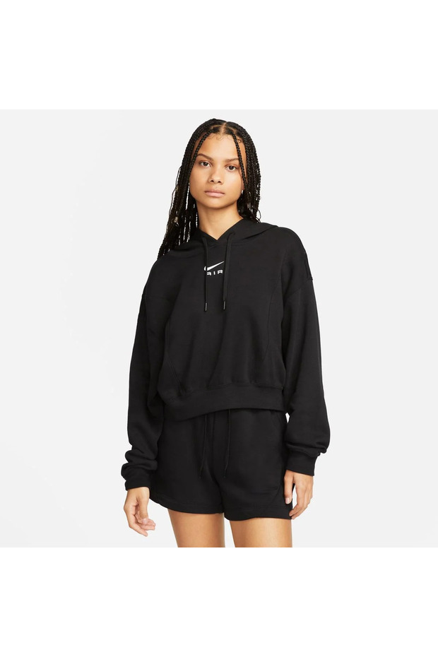 Nike Sportswear Air Oversized Mod Crop Fleece Kadın Siyah Hoodie DV8048 ...