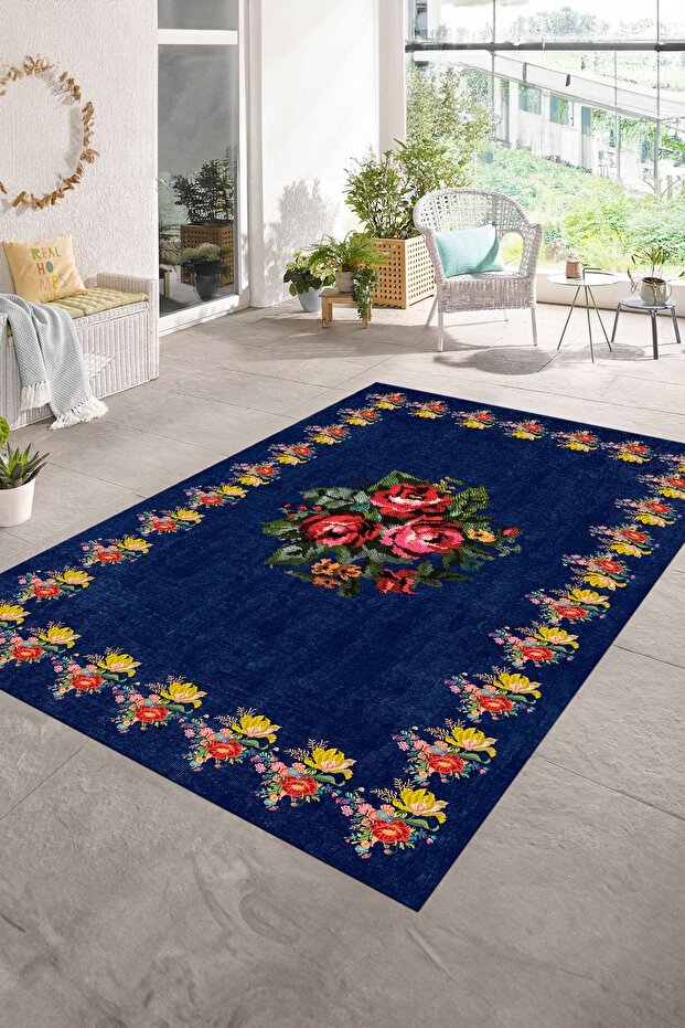 Napoli Home Dijital Baskılı Kaymaz Yıkanabilir Modern Desen Yolluk ...