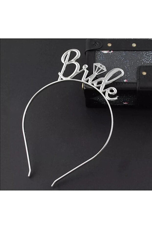 SURPRISE PARTY STORE Bride To Be Metal Bride Yazılı Gümüş Gri Renk Taç ...