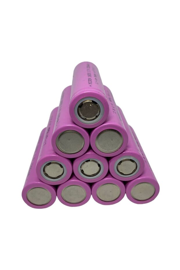 Micron 10 Adet 18650 Lityum Pil (batarya) 1200 Mah (amper) 3.7 V ( Volt) Şarj Edilebilir Başsız ...