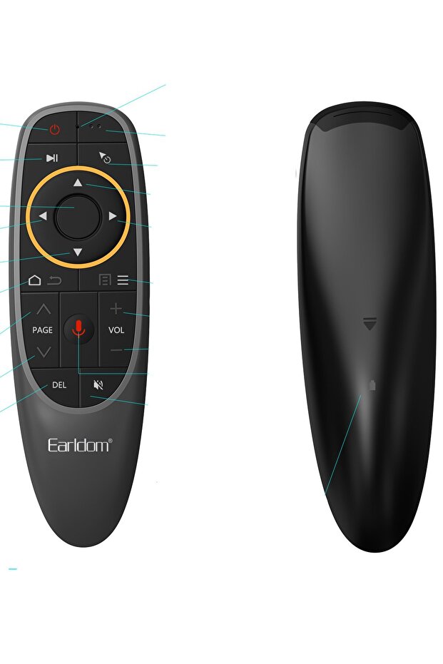 Earldom Rm01 Kumanda Smart Tv Fly Air Mouse Sesli Komut Tv Box Pc ...