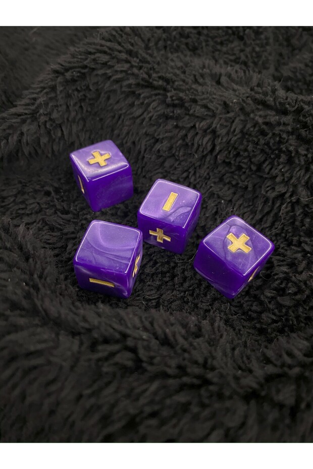 DiceLand Purple Fate Dice Set - 4-Piece Magic Design- Trendyol