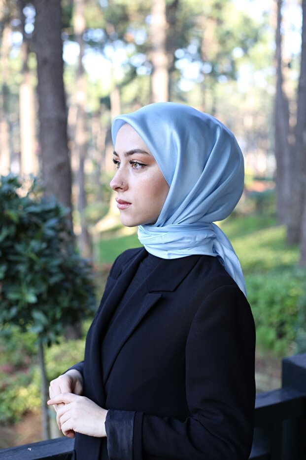 Akel Plain Crystal Hijab Scarf Size 95 x 95 cm- Trendyol