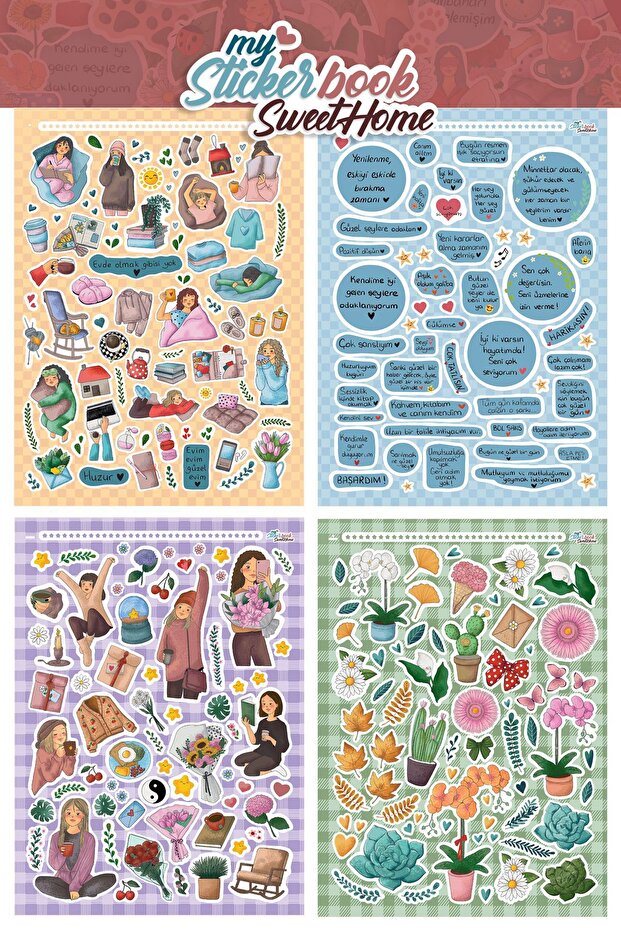 colortouch Sweet Home Sticker Set - 500 Adet Etiket - Ajanda, Günlük ...