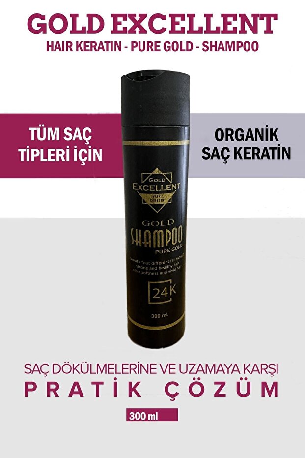 GOLD EXCELLENT Keratin Shampoo for Fast Hair Loss and Growth- Trendyol