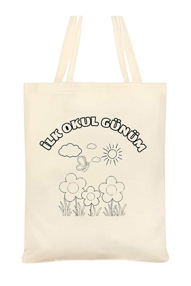 Cemira İlk Okul Günü Boyama Çantası, Okul Hediye Boyama Çantası, Bez ...