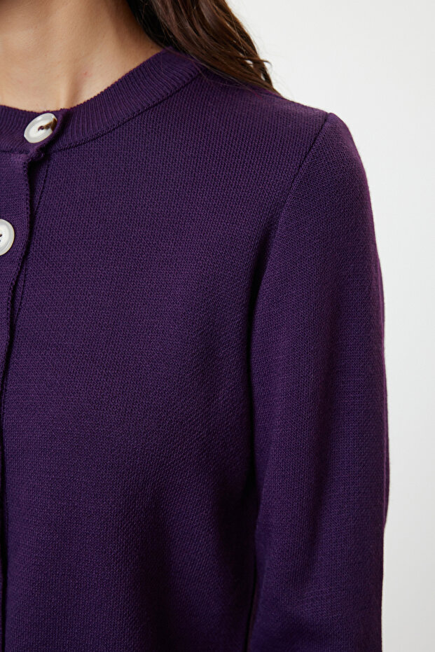 Trendyol Collection Purple 2-Piece Midi Knitwear Basic Cardigan Dress ...