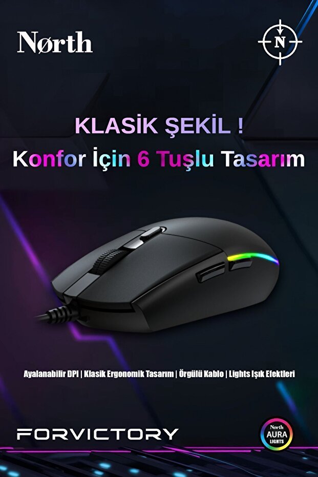 Genel Markalar Combat RGB Kablolu Gaming Oyuncu Mouse - Fiyatı, Yorumları