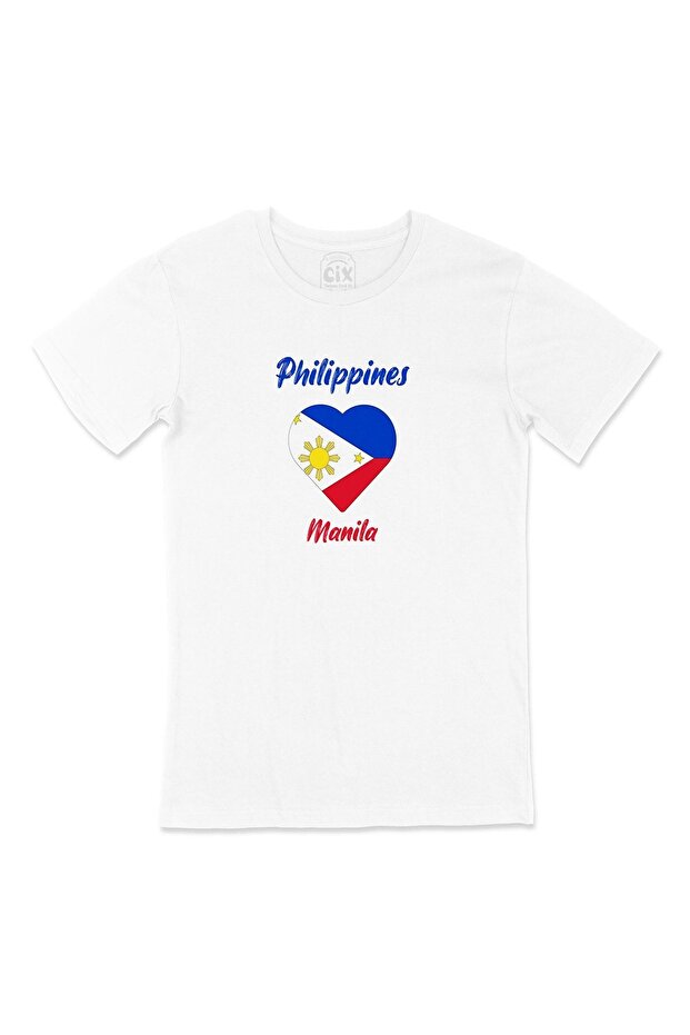 Cix Manila Philippines Flag Heart T-Shirt- Trendyol