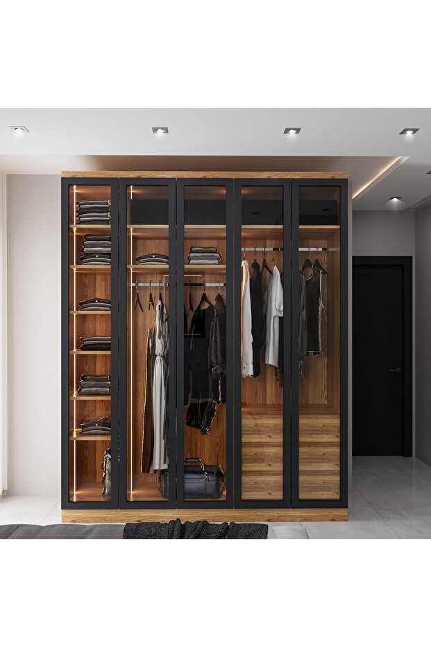 viarise Alüminyum Kapaklı Ledli Milas Elbise Dolabı - Gardırop - Fiyatı, Yorumları