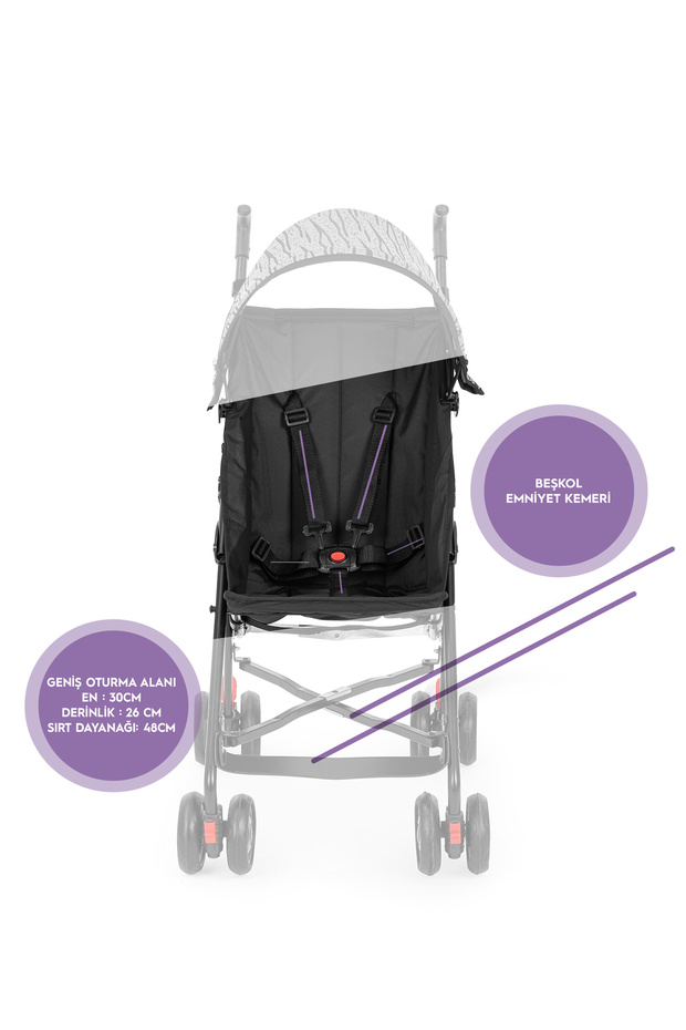 Moonybaby MB108 Stork Çocuk Baston Bebek Arabası Puset Kahverengi ...