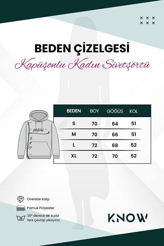 Know Women's Black Oversize Hooded Sweatshirt- Trendyol