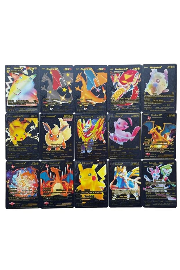 e-life shop Pokemon Vmax Black Card Tcg Dx Gx Siyah Esnek Oyuncu & Koleksiyon Pokemon Kartı 10 ...