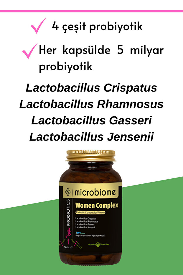 Microbiome Probiotic Complex For Women L. Jensenii, Crispatus, Gasseri ...