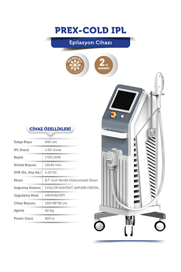 Meleray PREX-COLD 800 w IPL LASER (Salon Tipi) Epilatör Lazer Epilasyon ...