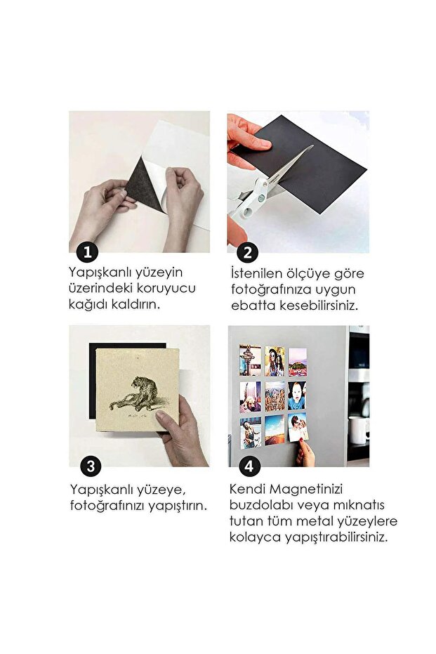 CONTACALL Yapışkanlı Tabaka Mıknatıs Levha Magnet 0,4 Mm Kalınlık ...